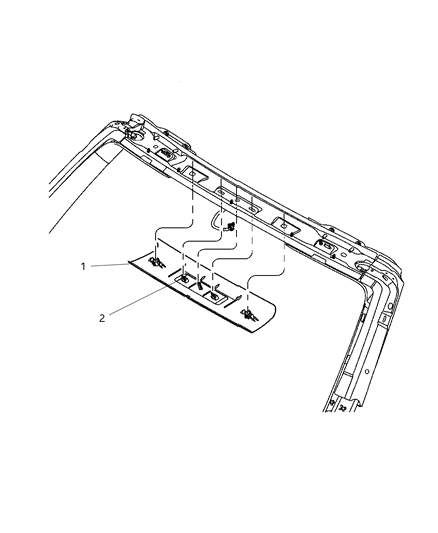 Molding - Front Header - 2007 Chrysler PT Cruiser