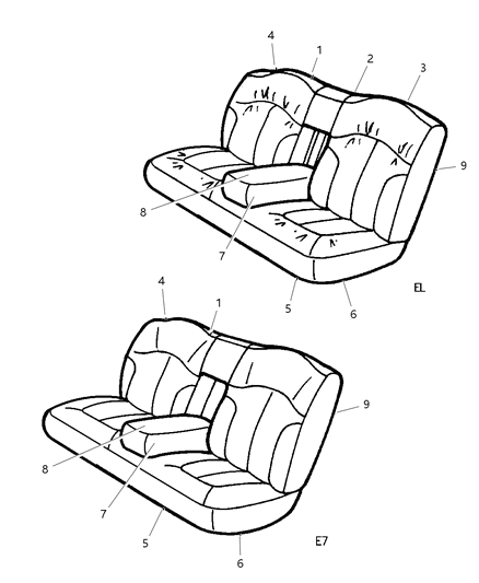 Rear Seat - 1998 Dodge Intrepid