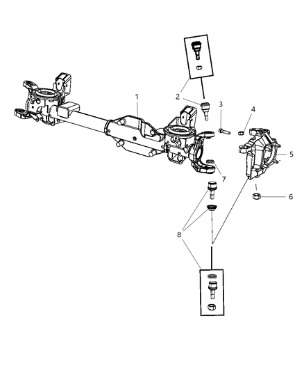 Housing , Front Axle - 2010 Dodge Ram 3500 Cab Chassis