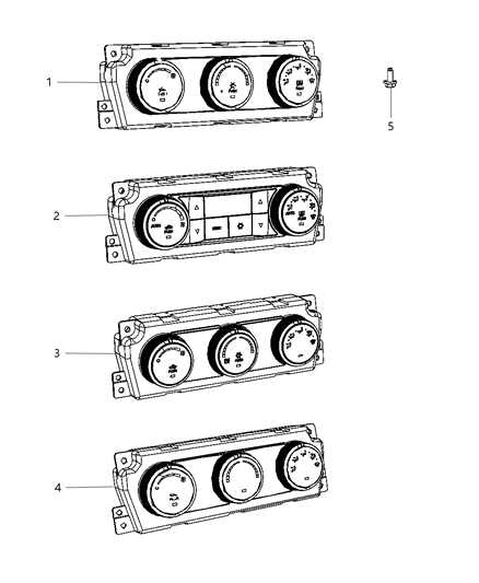 Switches Heater & A/C - 2012 Ram 3500 Cab Chassis