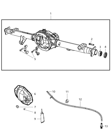 Housing And Vent , Rear Axle - 2008 Dodge Dakota