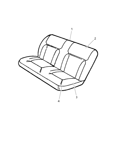 Rear Seat - 1998 Dodge Intrepid