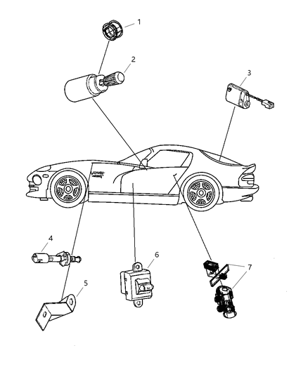 Switches Body - 2001 Dodge Viper