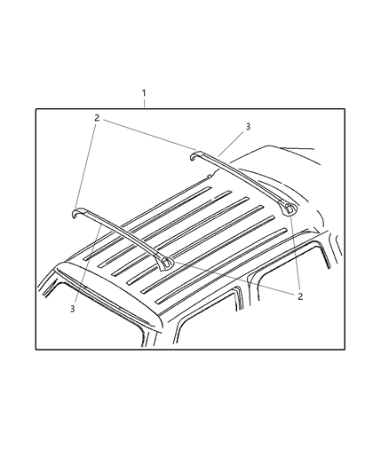 Luggage Rack Package - Roof - 2000 Dodge Durango
