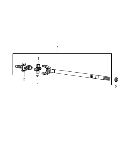 Front Axle Shafts - 2008 Dodge Ram 3500 Cab Chassis