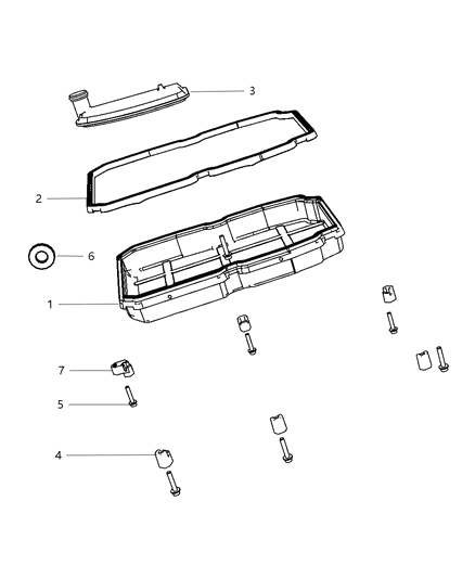 Oil Pan , Gasket & Filter - 2007 Dodge Nitro