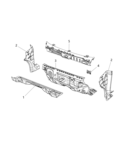 Cowl, Dash Panel & Related Parts - 2016 Ram ProMaster City
