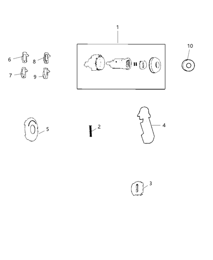 Front Exterior Door Lock Cylinders - 2014 Dodge Challenger