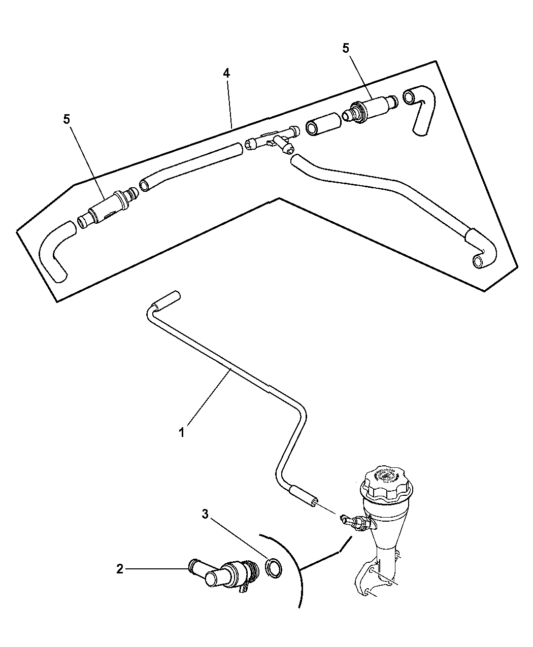 53032836AA - Genuine Mopar HOSE-CRANKCASE VENT