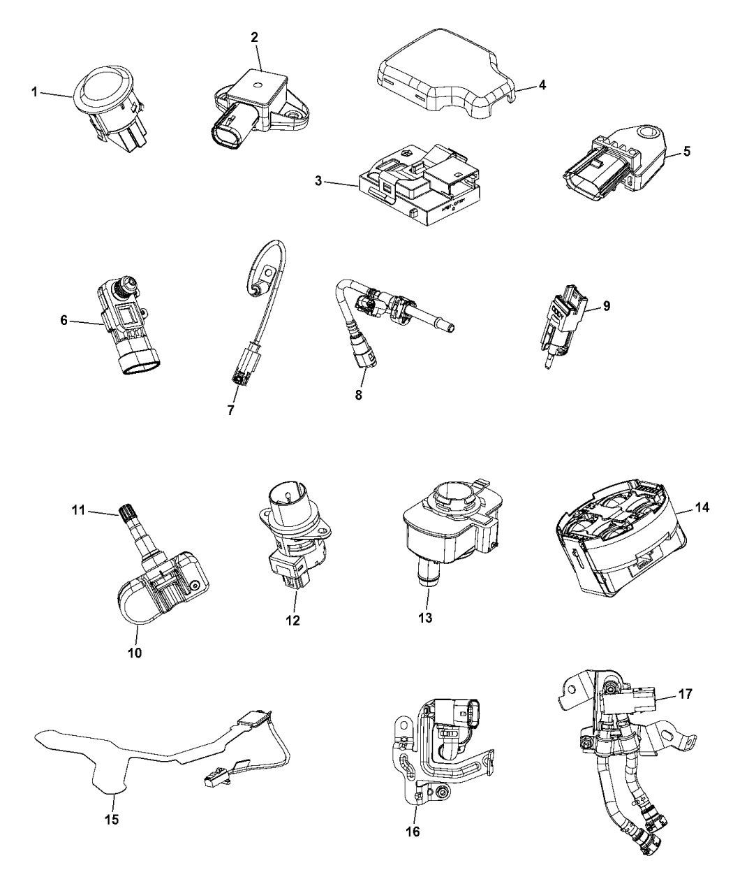 68138681AC - Genuine Mopar SENSOR-AMBIENT TEMPERATURE
