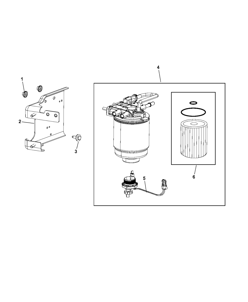 68197867AB - Genuine Mopar FILTER KI-FUEL/WATER SEPARATOR