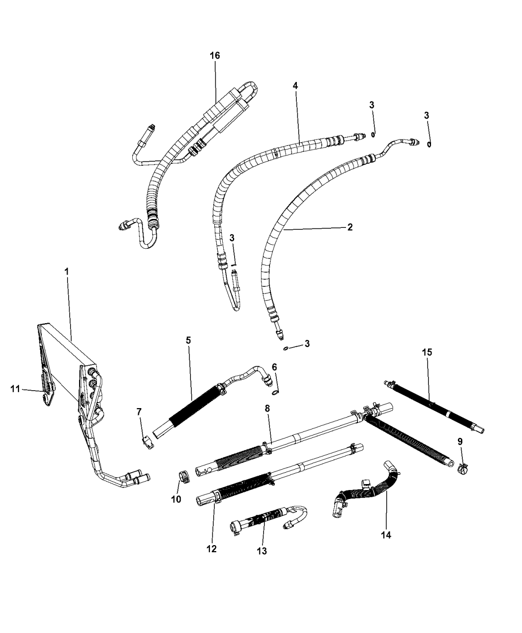 68031850AI - Genuine Mopar HOSE-POWER STEERING RETURN