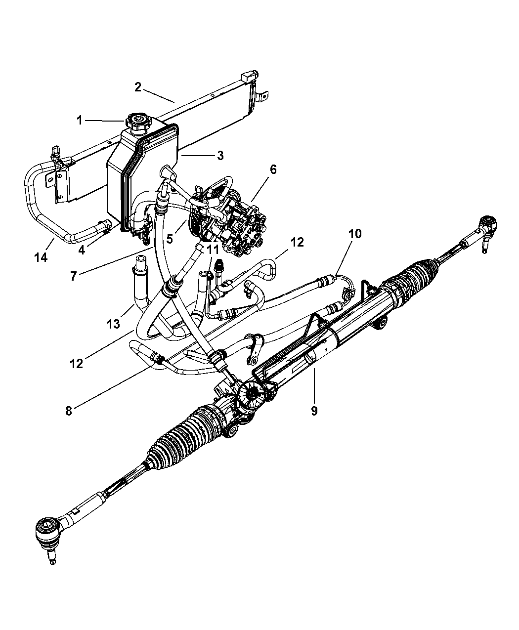 52089905AC - Genuine Mopar RESERVOIR-POWER STEERING FLUID