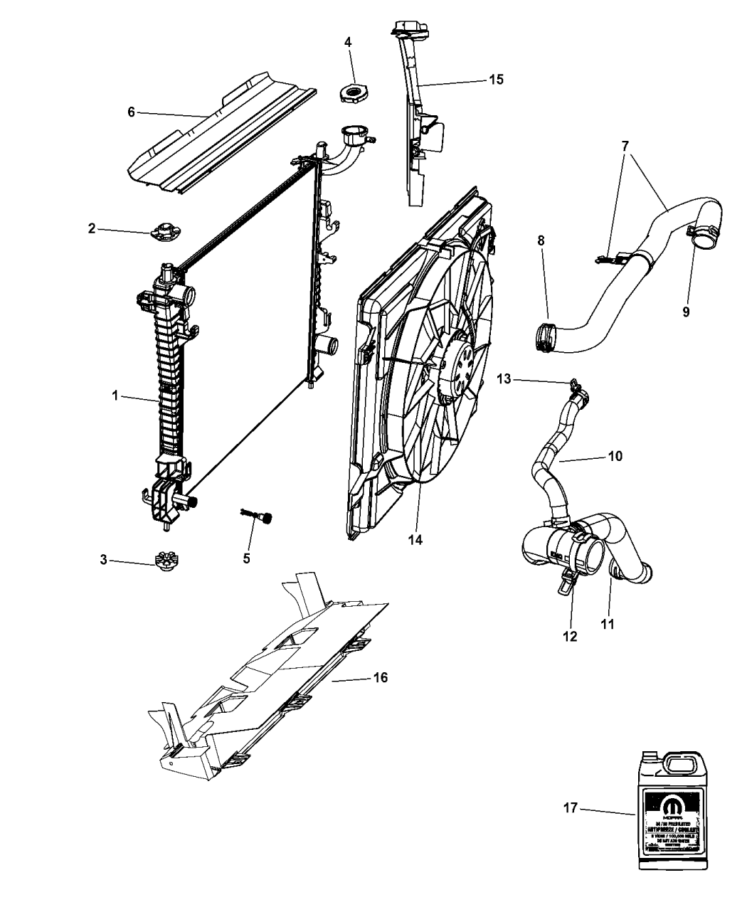 55038002AI - Genuine Mopar RADIATOR-ENGINE COOLING