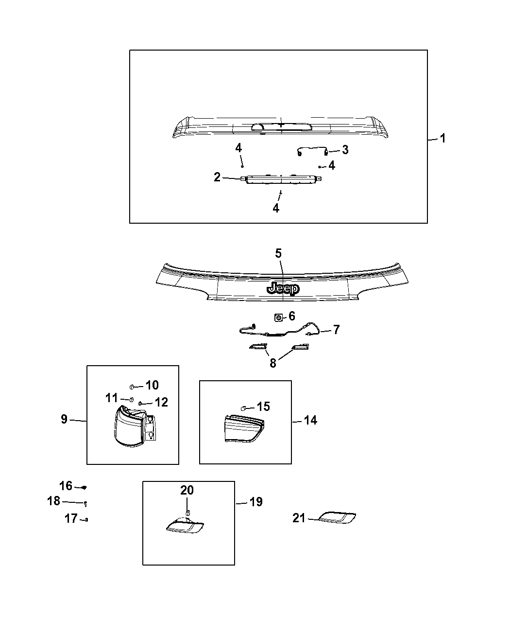 55112839AB - Genuine Mopar LAMP-TAIL