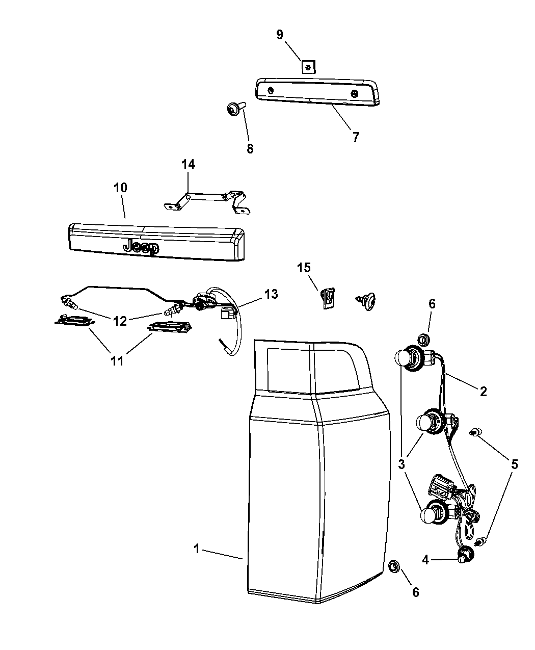 55157446AC - Genuine Mopar LAMP-CENTER HIGH MOUNTED STOP