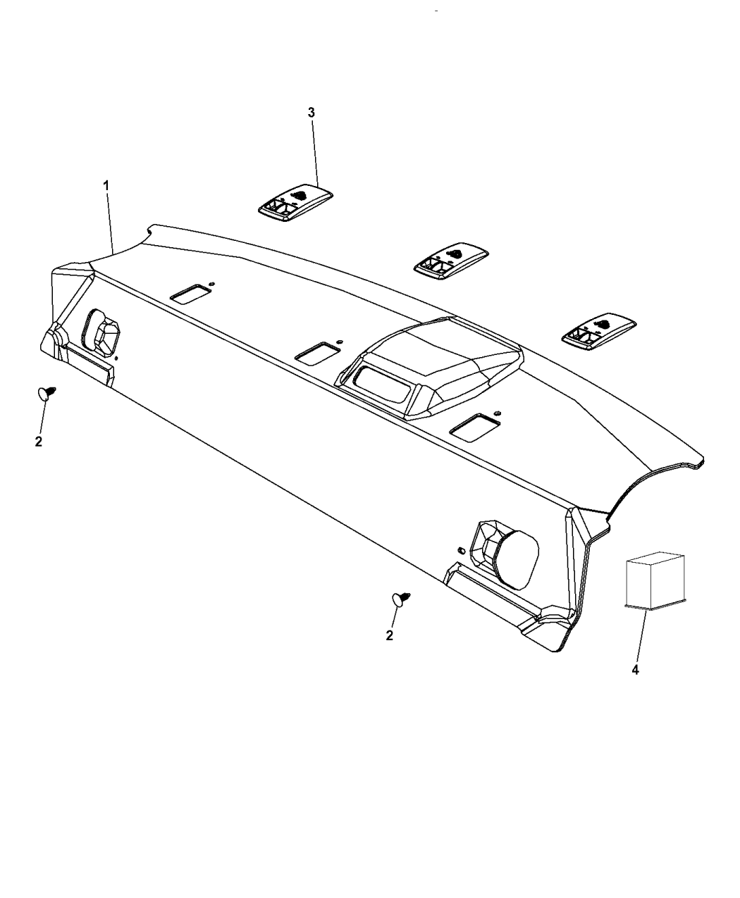 2017 Dodge Challenger Rear Shelf Panel of Interior Trim