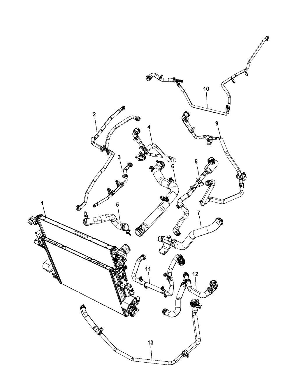 68280800AE - Genuine Mopar HOSE-COOLANT BOTTLE OUTLET