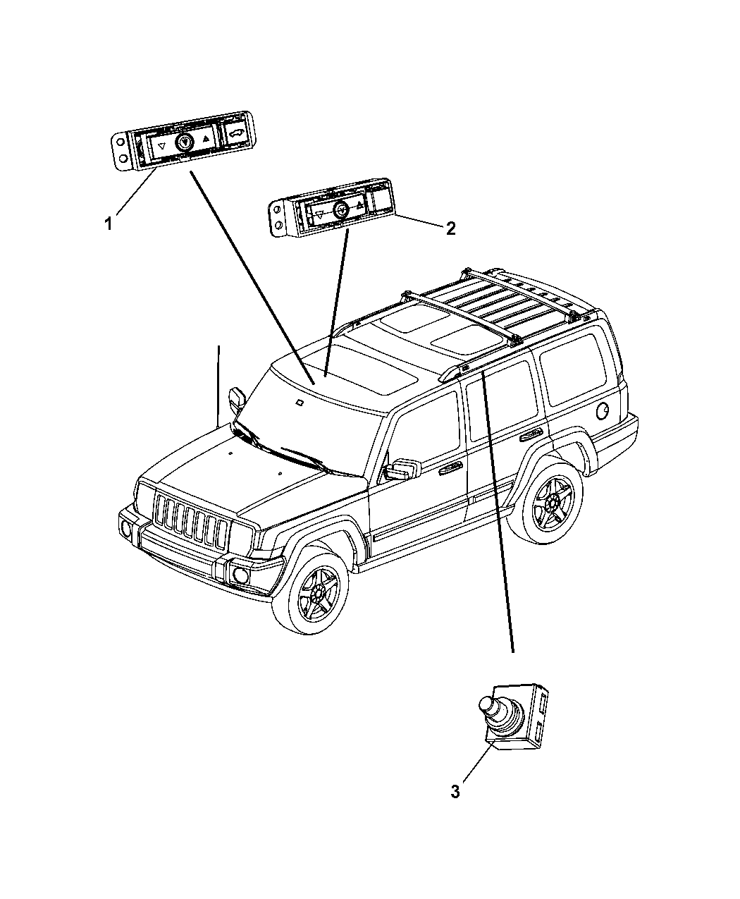 2009 Jeep Commander Switches Body - Mopar Parts Giant