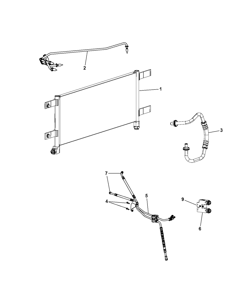 68230431AB - Genuine Mopar TUBE-OIL COOLER PRESSURE AND RET