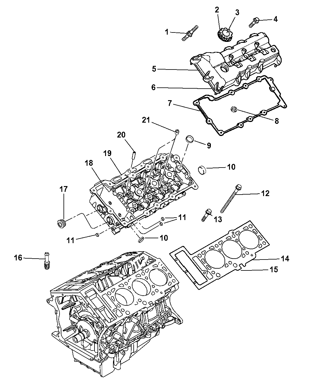 4892185AB - Genuine Mopar COVER-CYLINDER HEAD