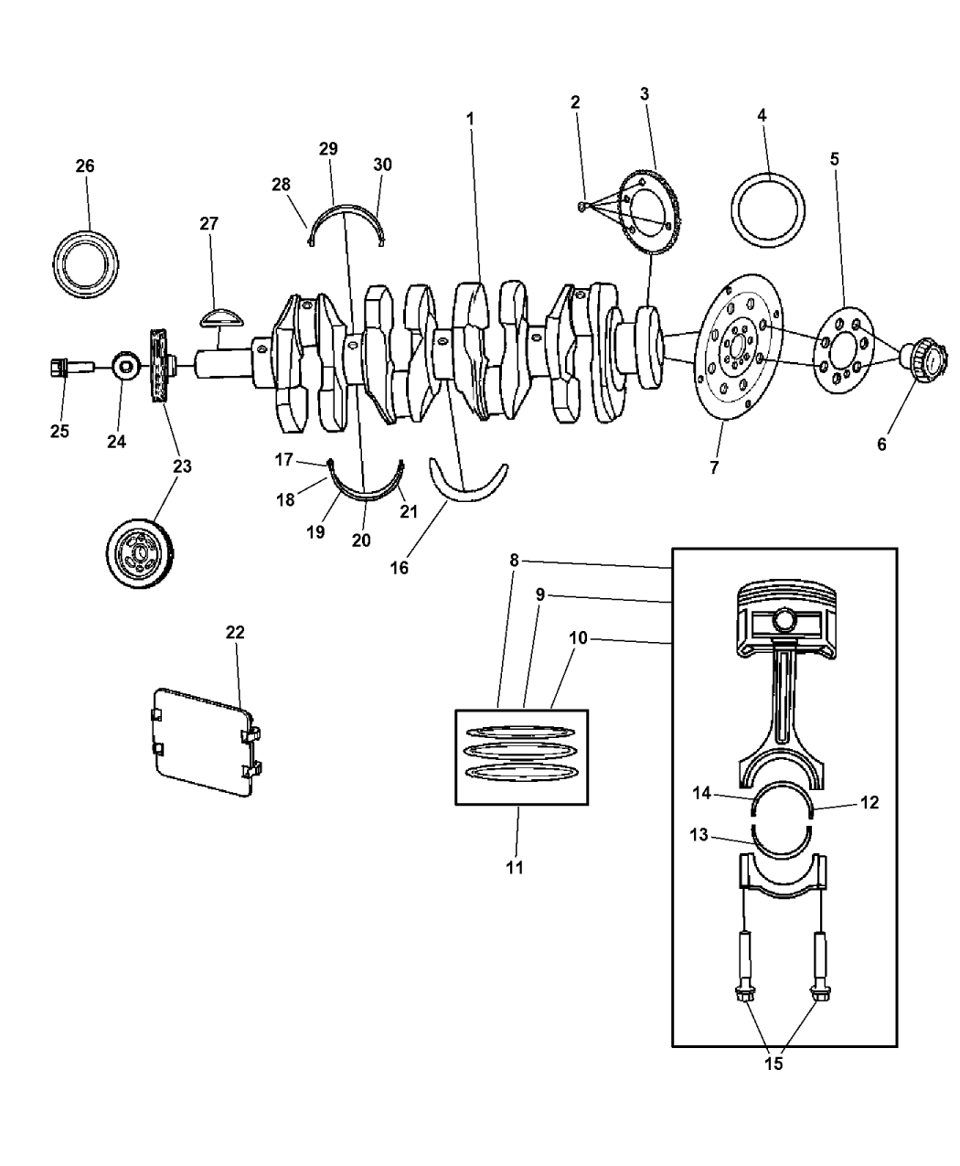 2312425000 - Genuine Mopar DAMPER-CRANKSHAFT