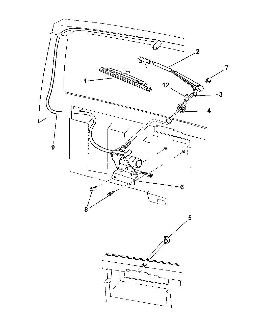 2001 Jeep Cherokee Rear Wiper & Washer - Mopar Parts Giant