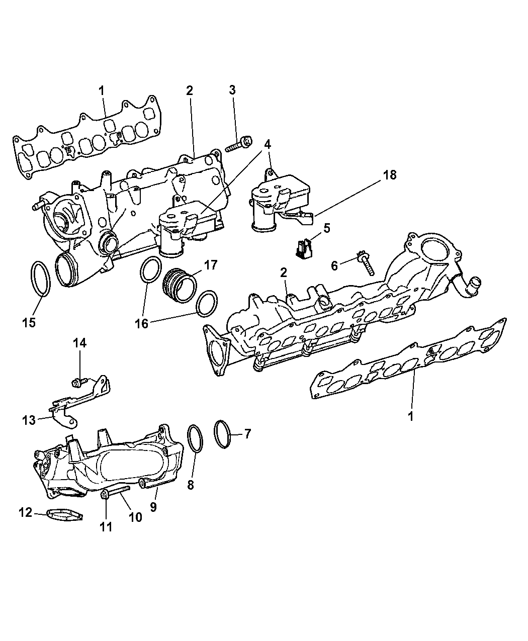 68030168AA - Genuine Mopar PLENUM-INTAKE MANIFOLD