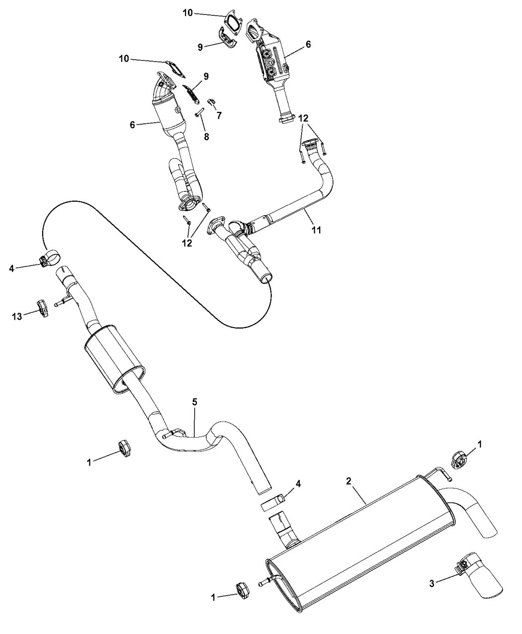 68085148AH - Genuine Mopar CONVERTER-EXHAUST