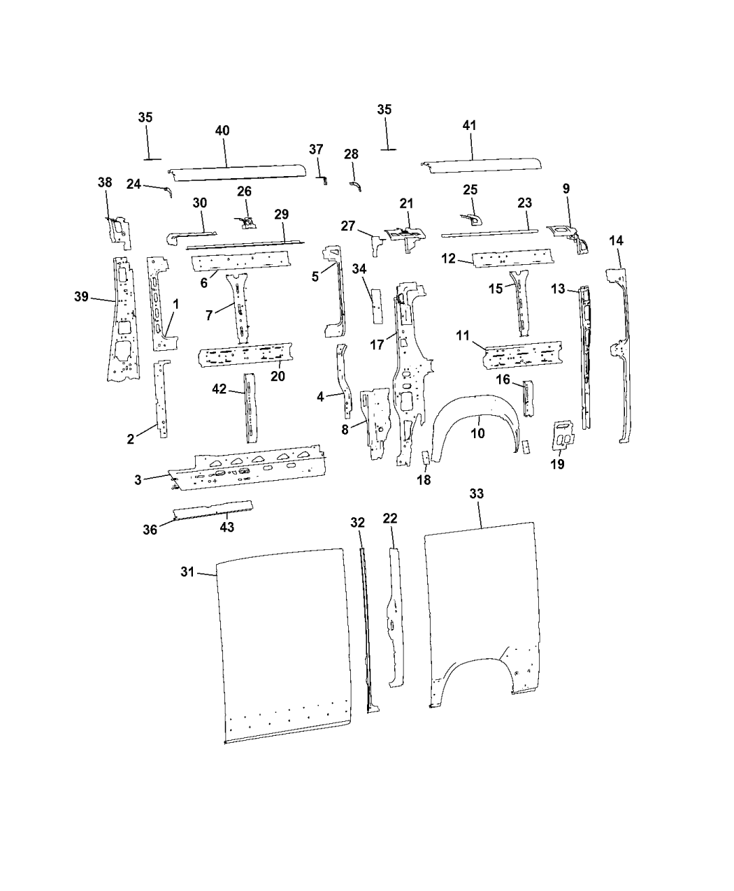 2017 Ram ProMaster 2500 Aperture Panel - Panels, Body Side
