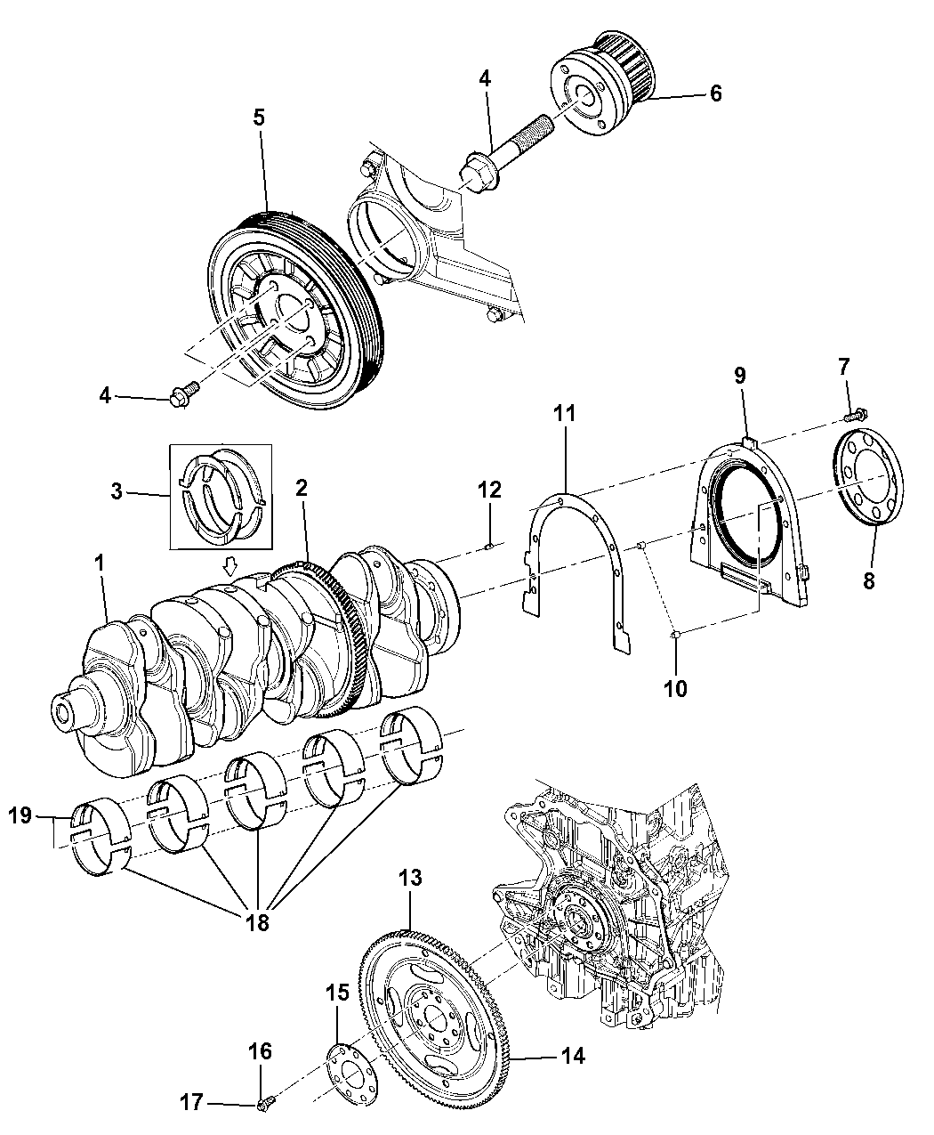 68142790AA - Genuine Mopar BEARING-CRANKSHAFT THRUST