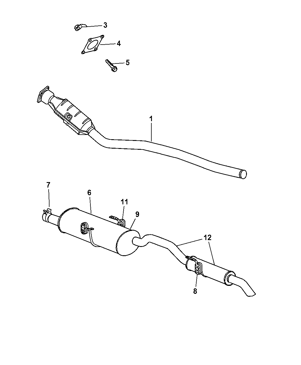 2006 Dodge Grand Caravan Exhaust System - Mopar Parts Giant