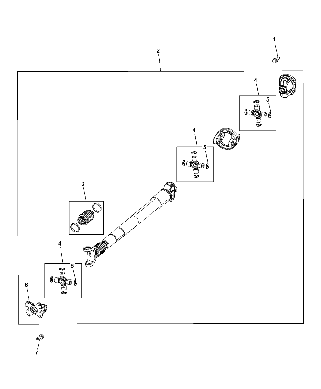 2015 Ram 5500 Shaft - Drive of Front Axle; Differential And Drive Line