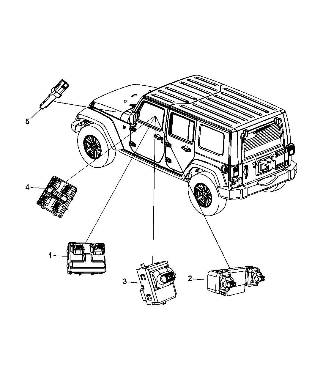 2010 Jeep Wrangler Switches - Body - Mopar Parts Giant