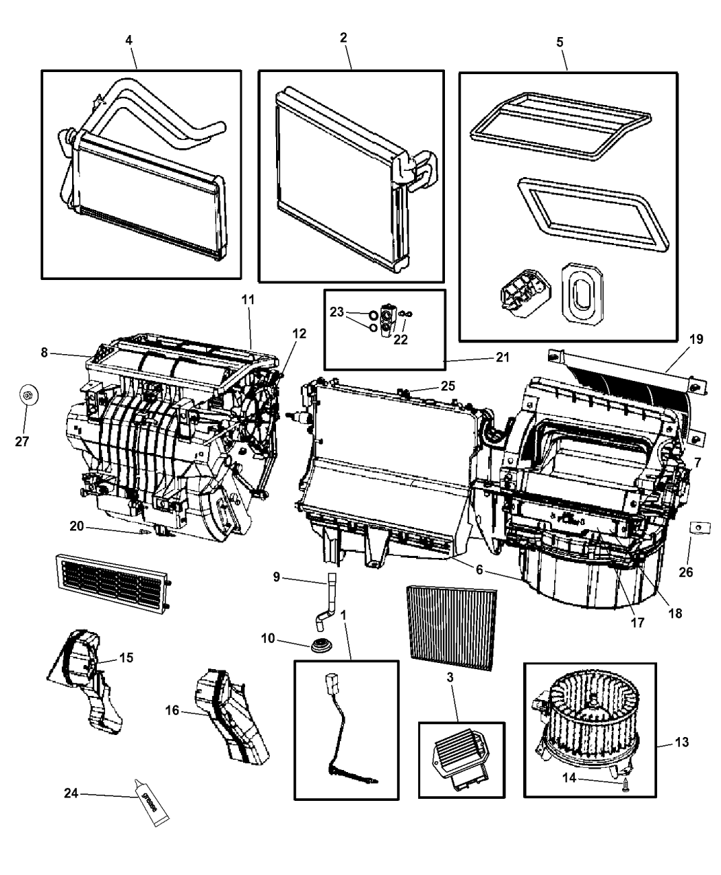 2017 Jeep Patriot A/C & Heater Unit - Mopar Parts Giant