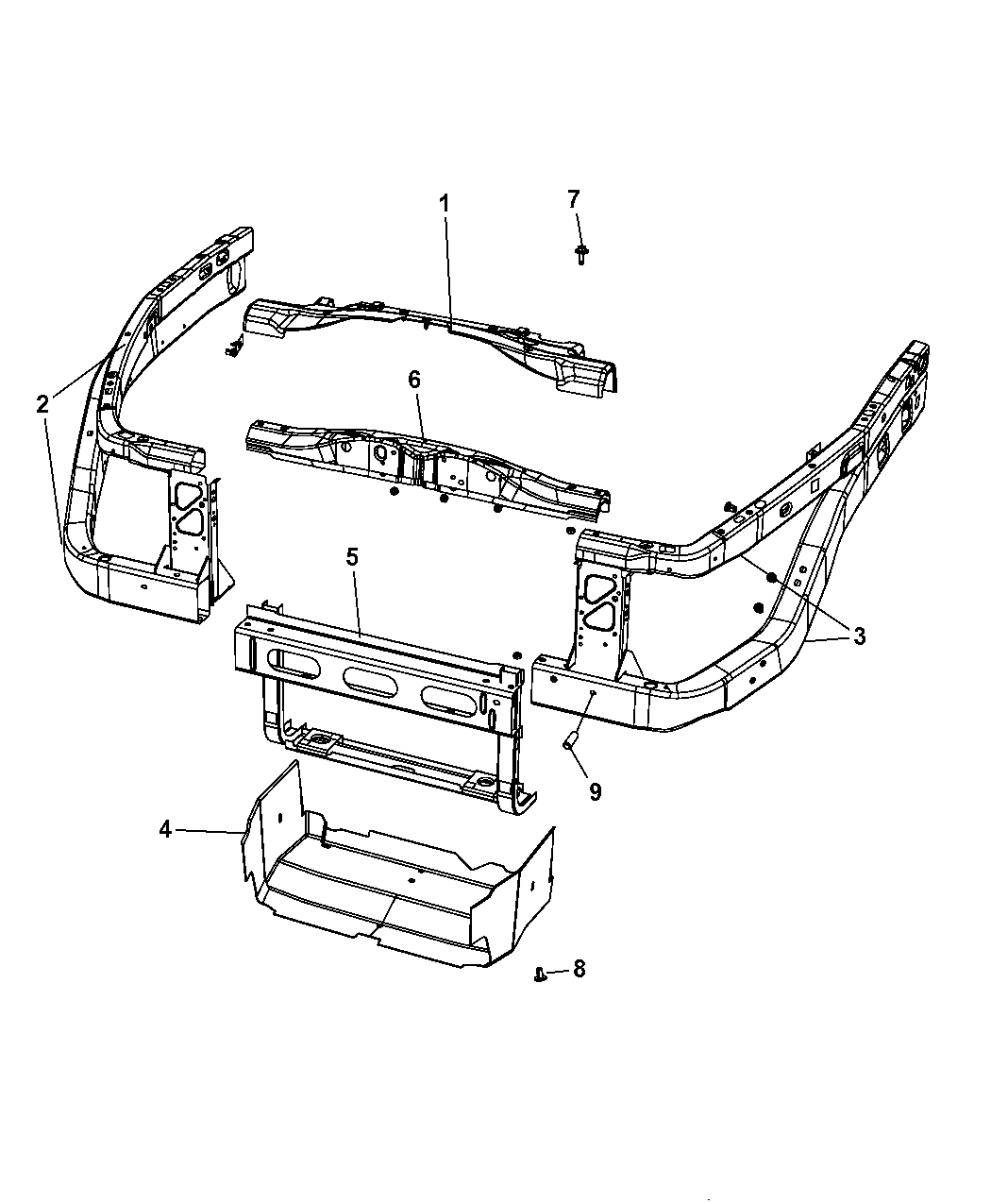 2008 Dodge Dakota Radiator Support - Mopar Parts Giant