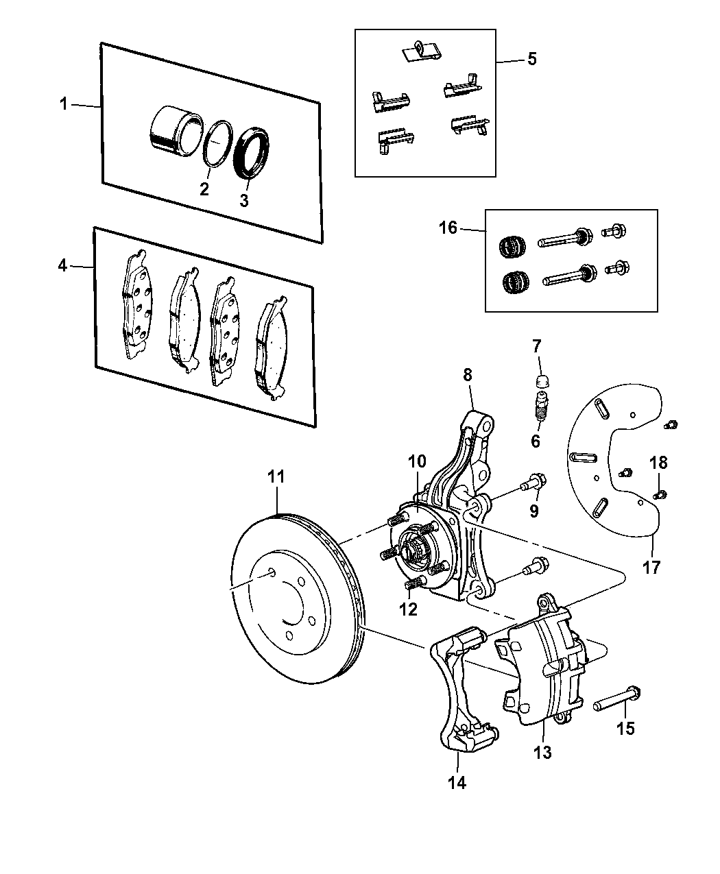 68166698AA - Genuine Mopar PIN-DISC BRAKE