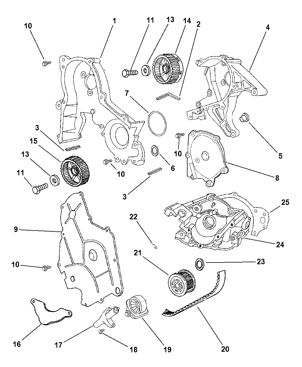 2001 Chrysler Prowler Timing Belt & Cover - Mopar Parts Giant