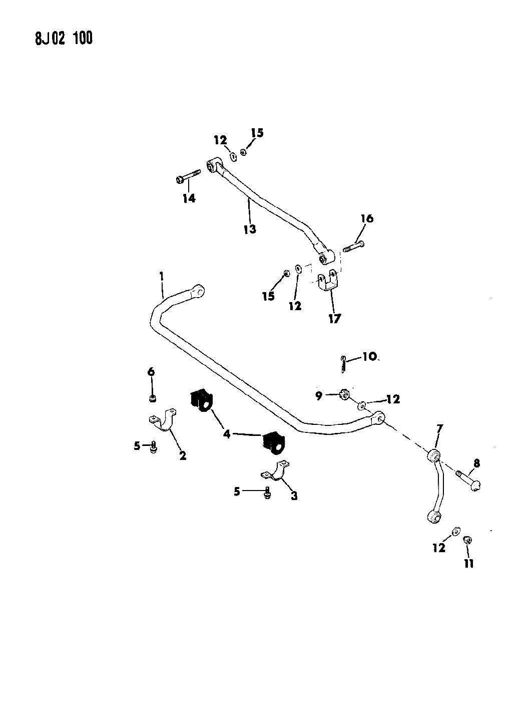 1988 Jeep Wrangler Bar, Front Stabilizer - Mopar Parts Giant