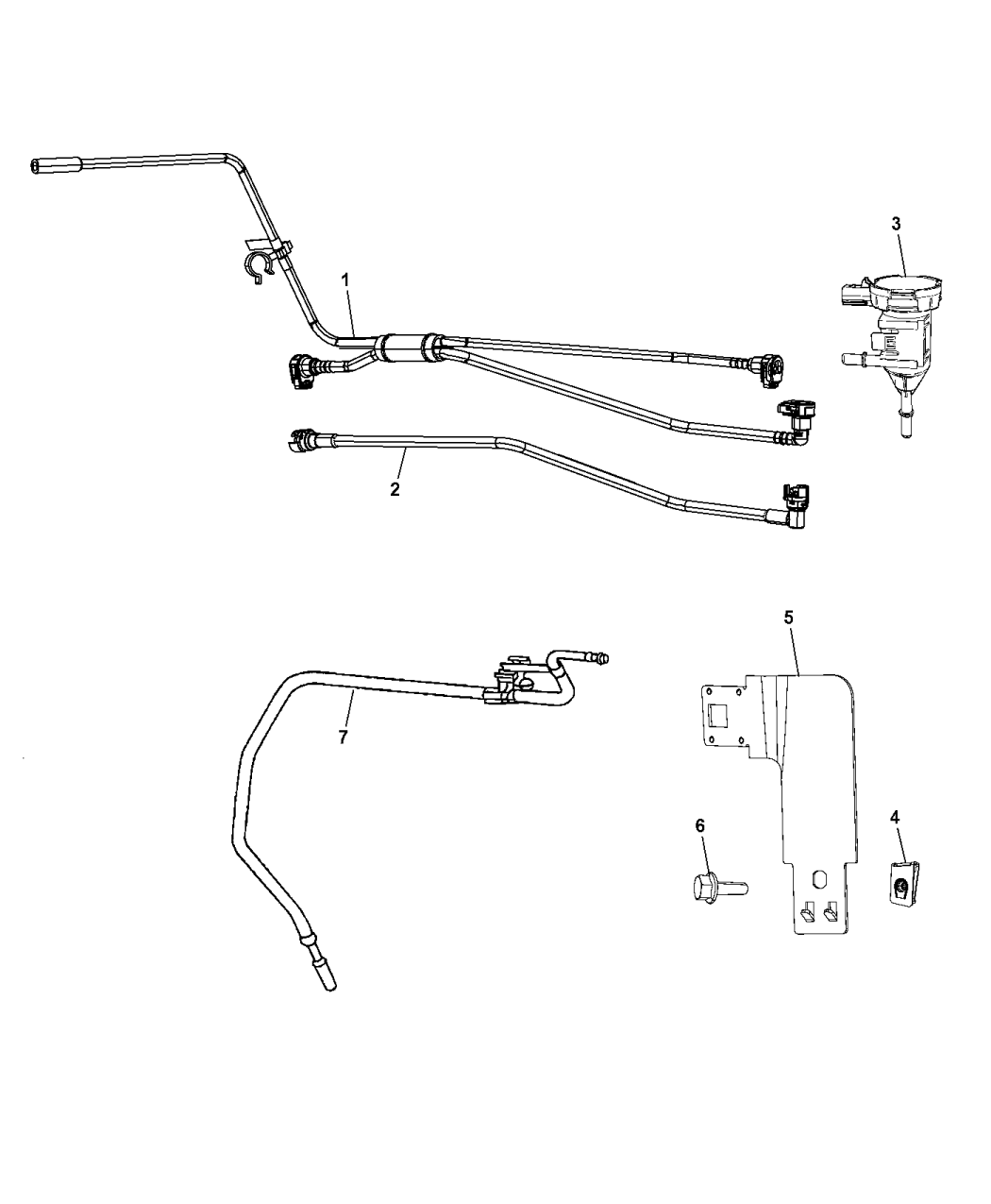 55398338AB - Genuine Mopar HARNESS-VAPOR PURGE