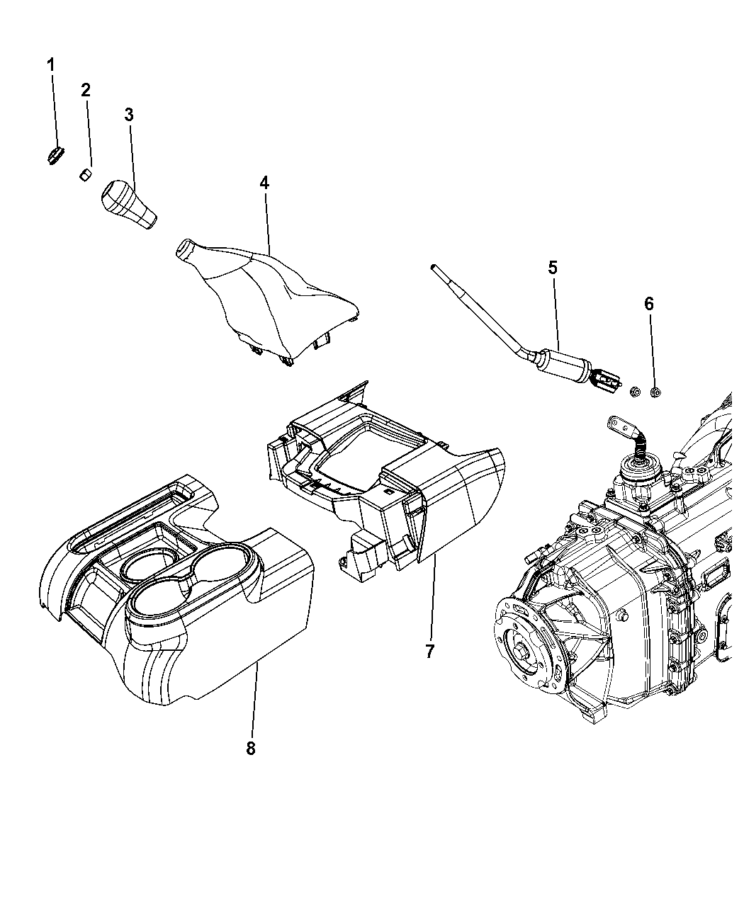 2013 Ram 2500 Gear Shift Boot, Knob And Bezel - Mopar Parts Giant