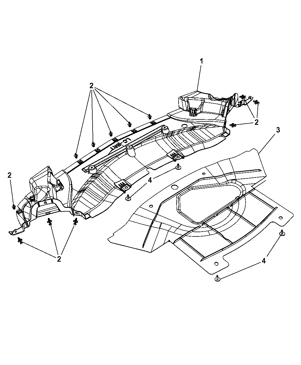2012 Dodge Challenger Underbody Shields - Mopar Parts Giant