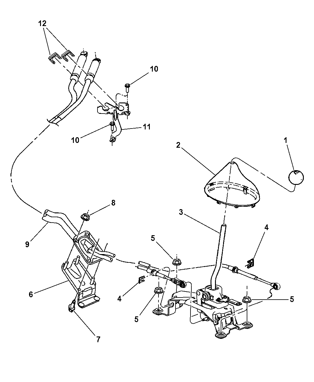 4668268 - Genuine Mopar CABLE-GEARSHIFT CONTROL