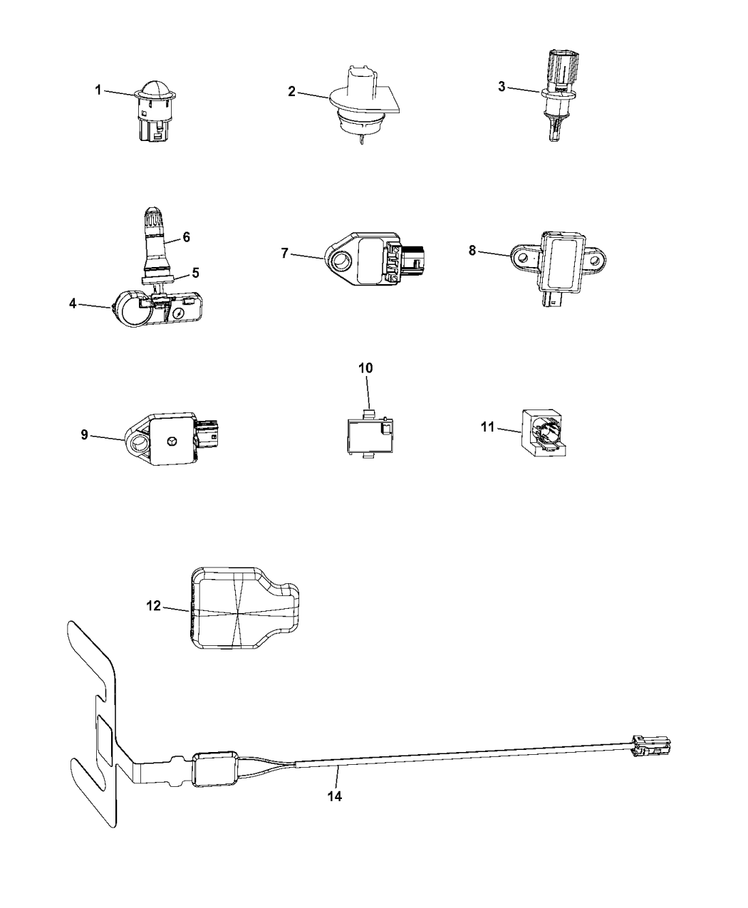68406537AA - Genuine Mopar SENSOR-TIRE PRESSURE