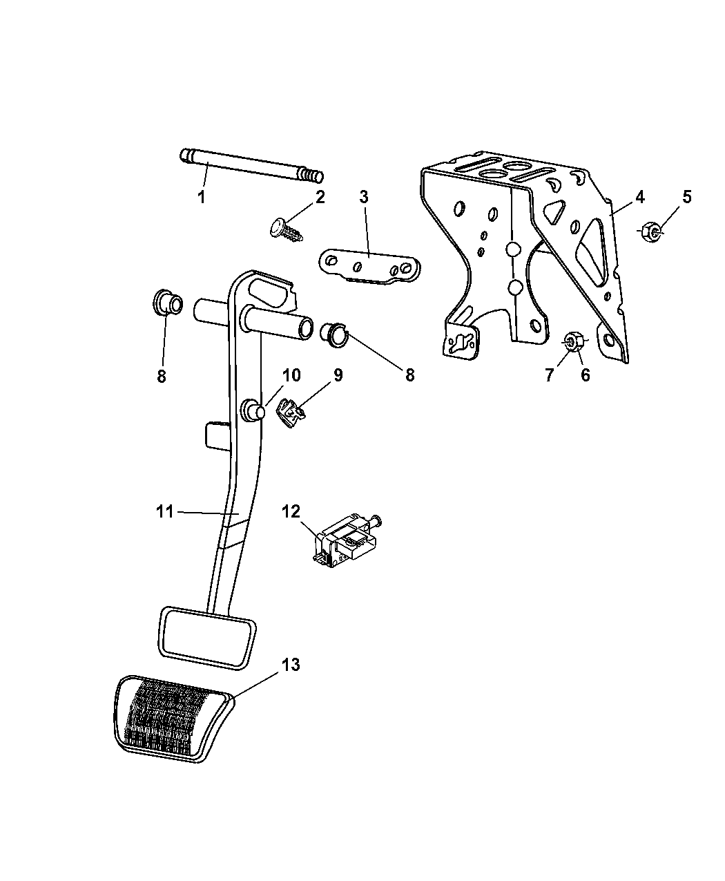 68031956AA - Genuine Mopar PAD-PEDAL