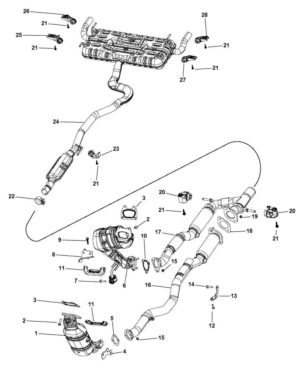 68105875AF - Genuine Mopar CONVERTER-CATALYTIC