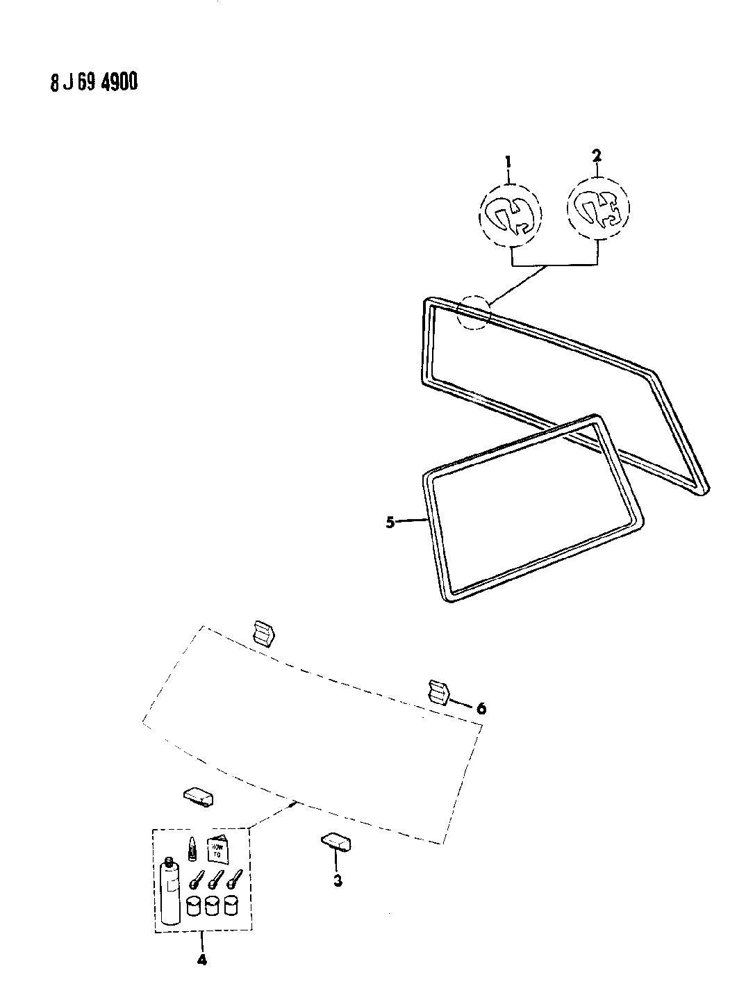 1988 Jeep Cherokee Seals - Window - Mopar Parts Giant