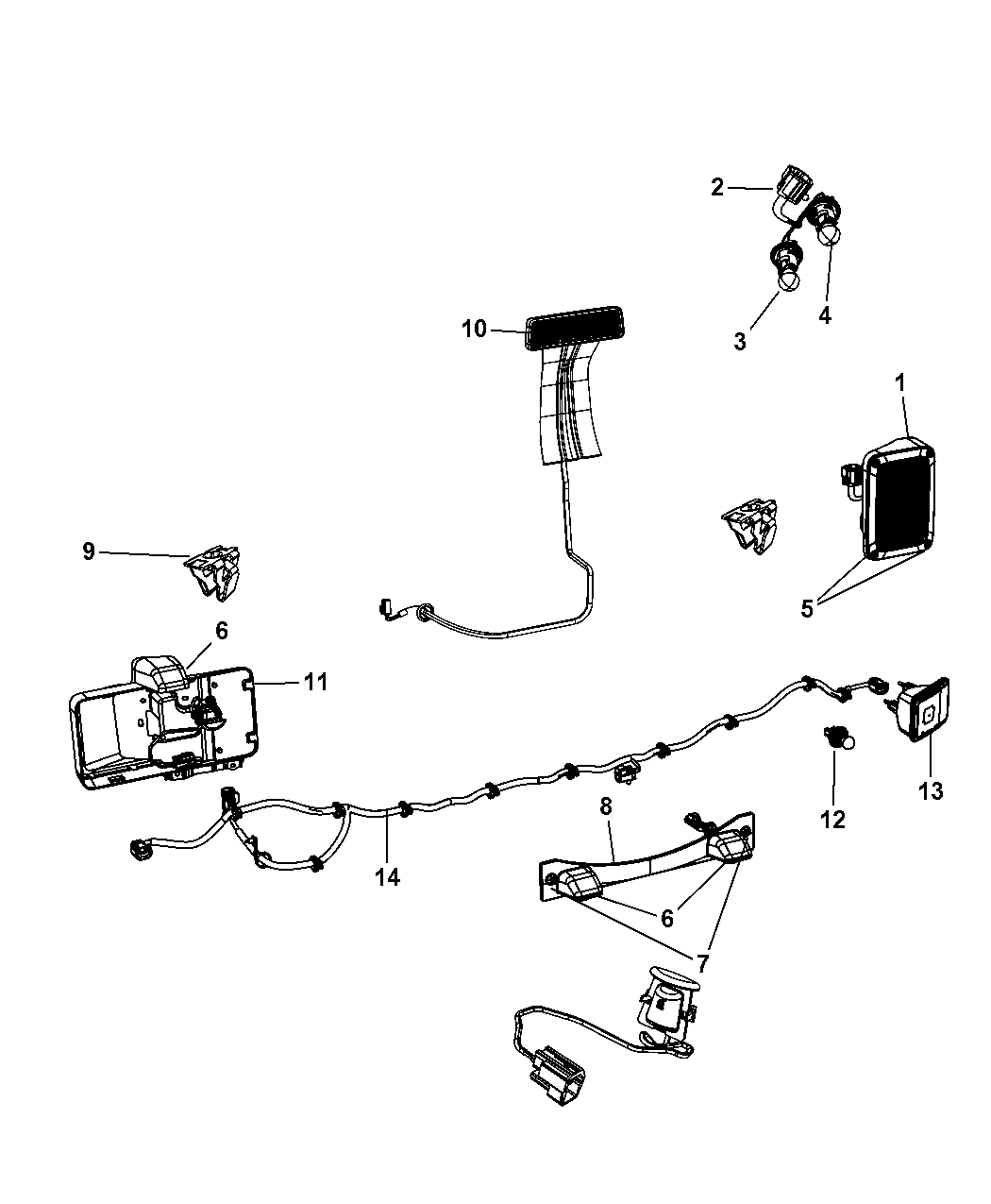 55077890AC - Genuine Mopar LAMP-TAIL STOP TURN