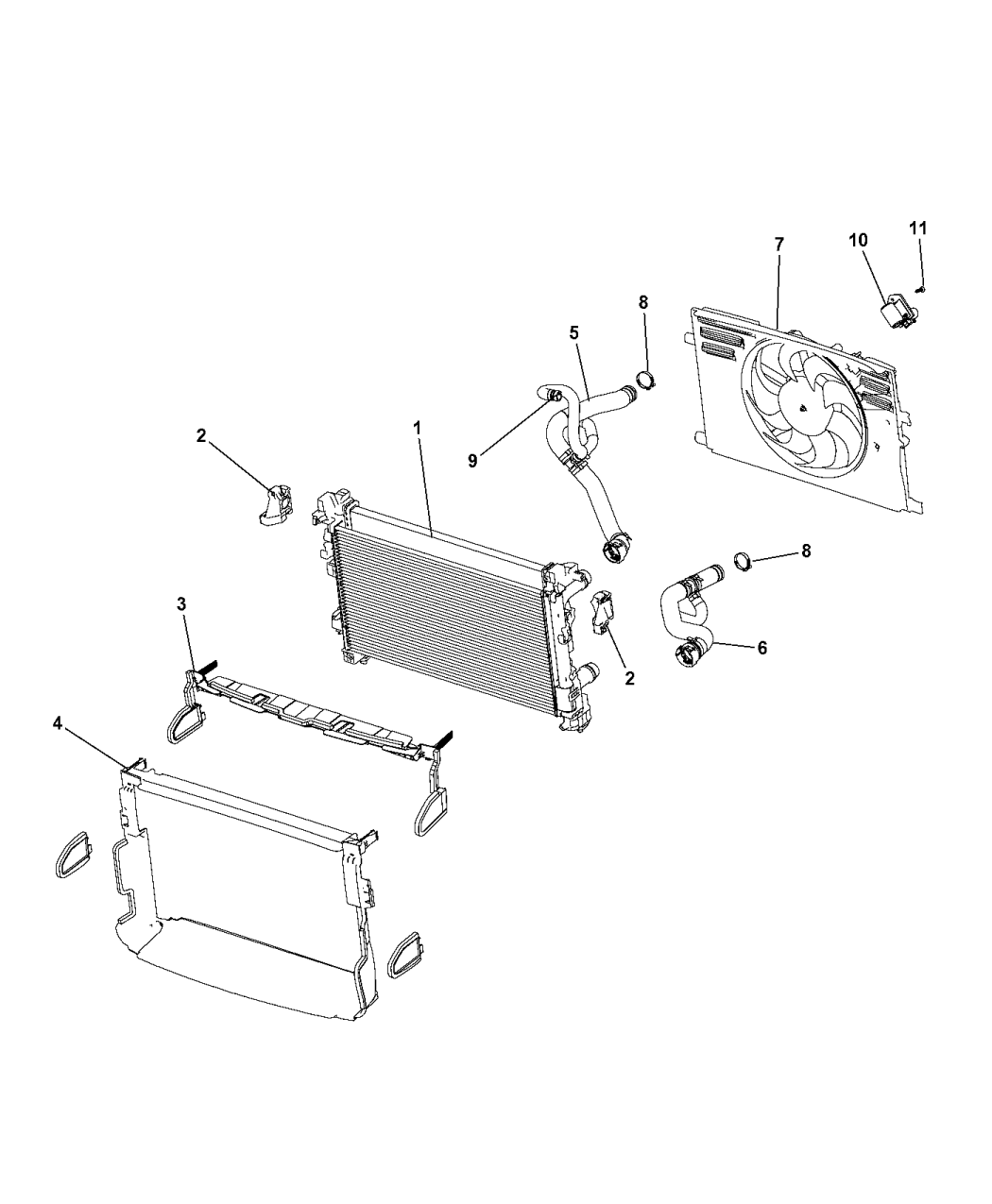 2015 Ram ProMaster City Radiator & Related Parts