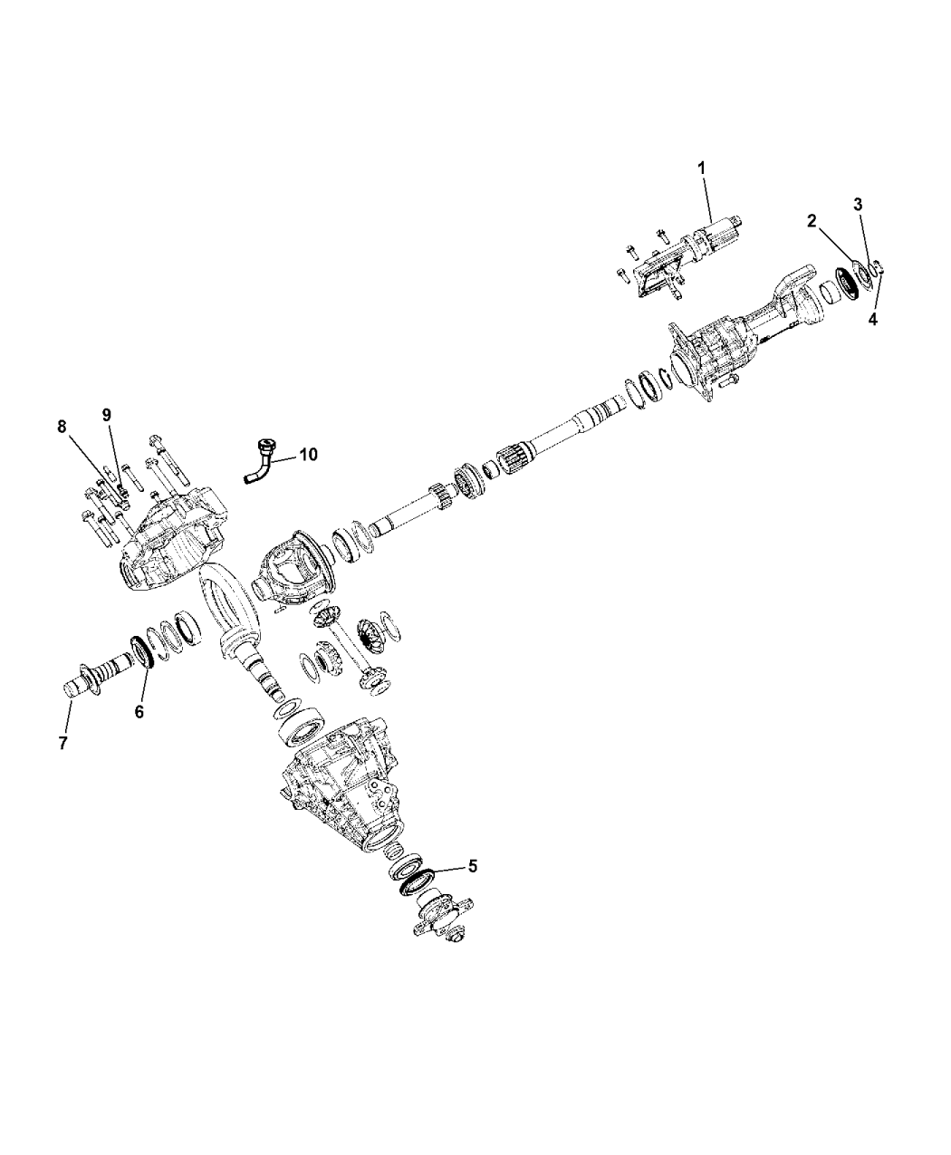 2012 Ram 1500 Front Axle Assembly & Components